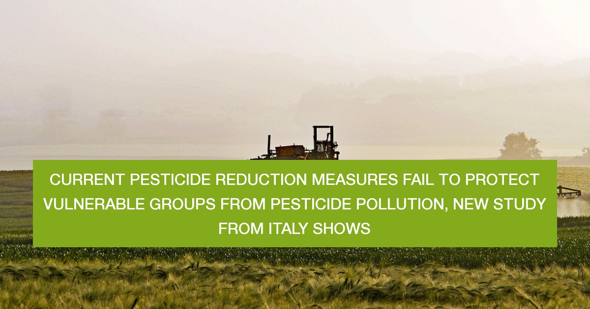 Current pesticide reduction measures fail to protect vulnerable groups ...