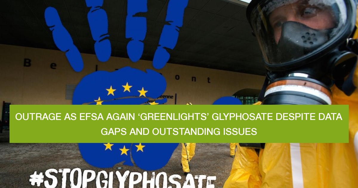 Outrage as EFSA again ‘greenlights’ glyphosate despite data gaps and ...